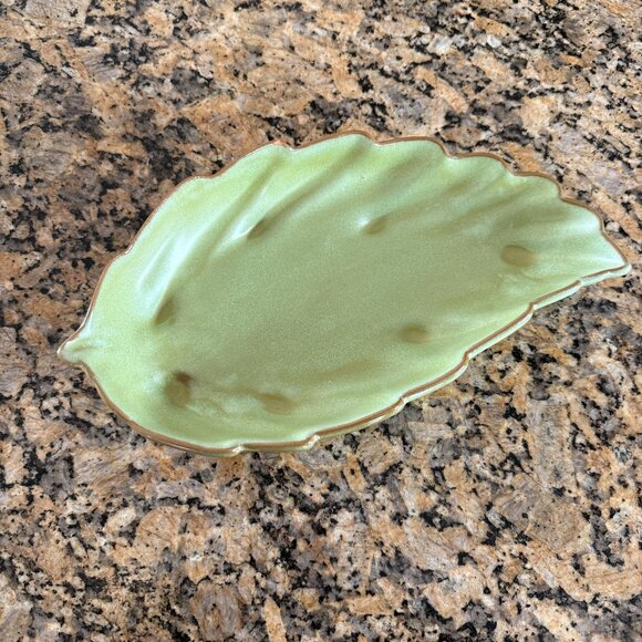 Frankoma | Dining | Vintage Frankoma Pottery Large Leaf Dish Desert ...
